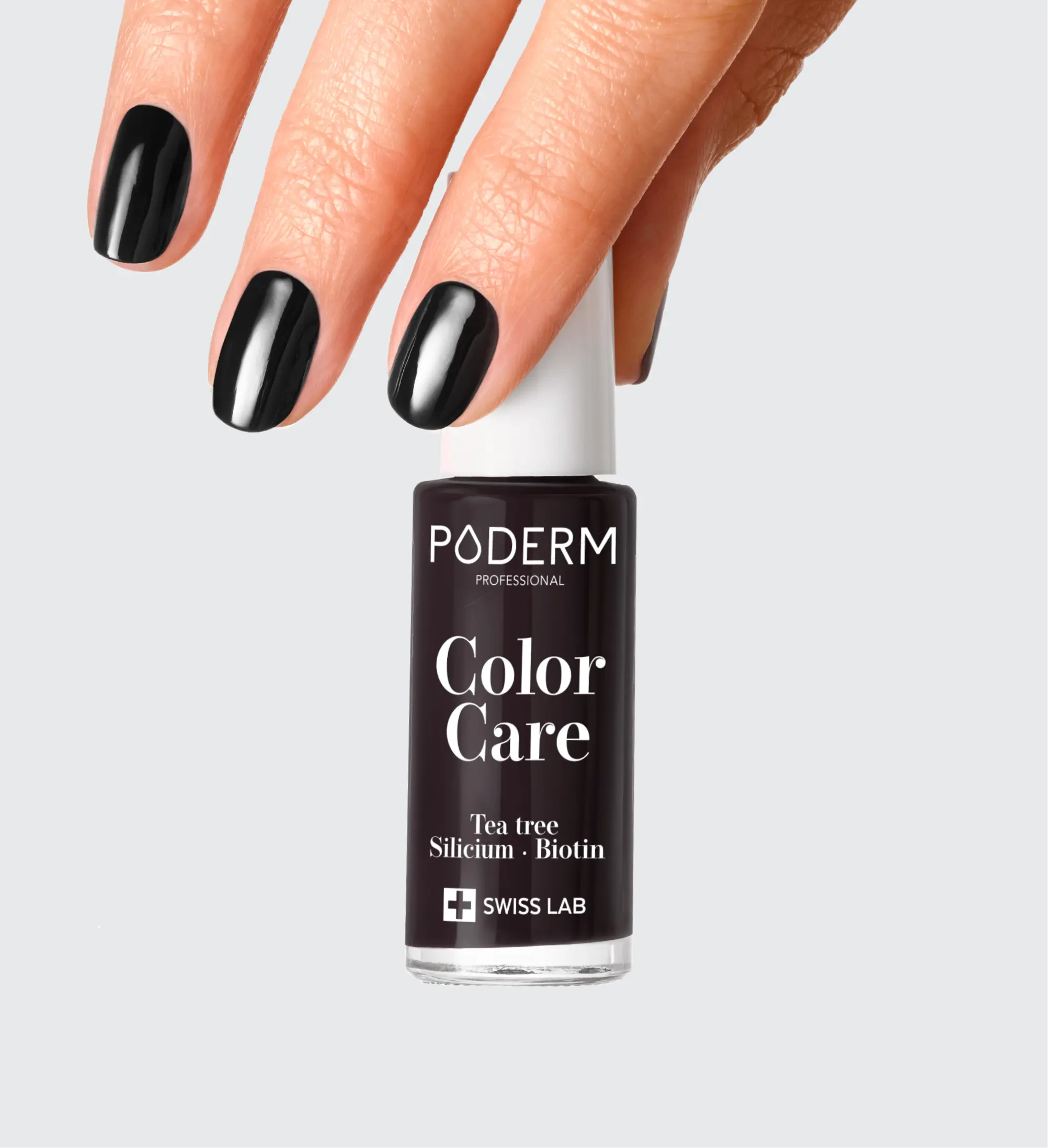 Vernis Color care - ongles abîmés - Noir | Poderm® – PODERM®